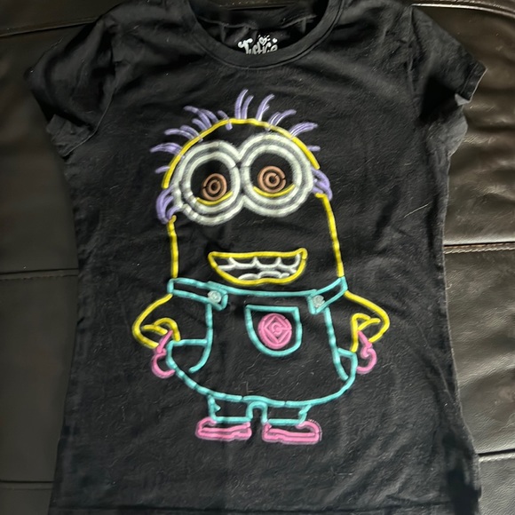 Justice | Shirts & Tops | Justice Glowinthedark Minions Shirt Size ...